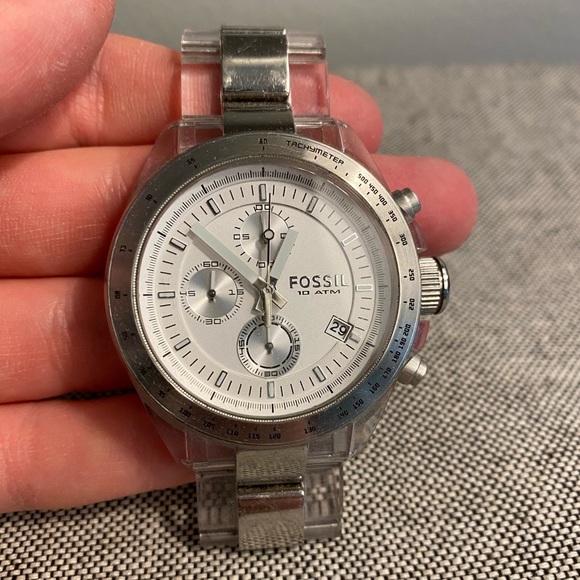 Fossil | Accessories | Timeless Silver Fossil Watch With Resin ...